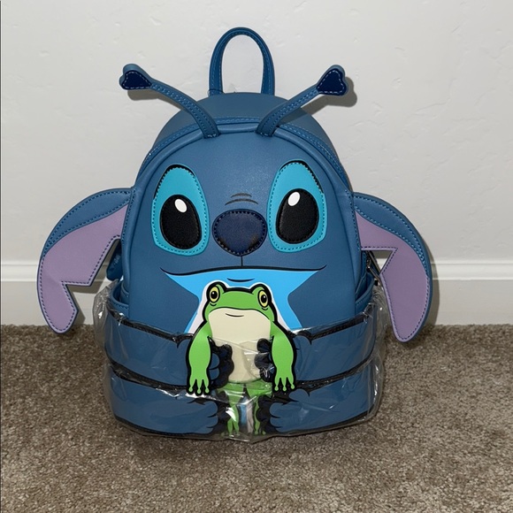 Disney | Bags | Blue Kids Backpack With Frog Design | Poshmark